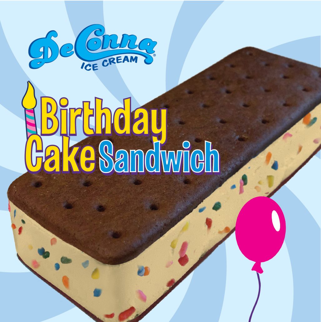 DeConna Birthday Cake Ice Cream Sandwich [Buy in Bulk]